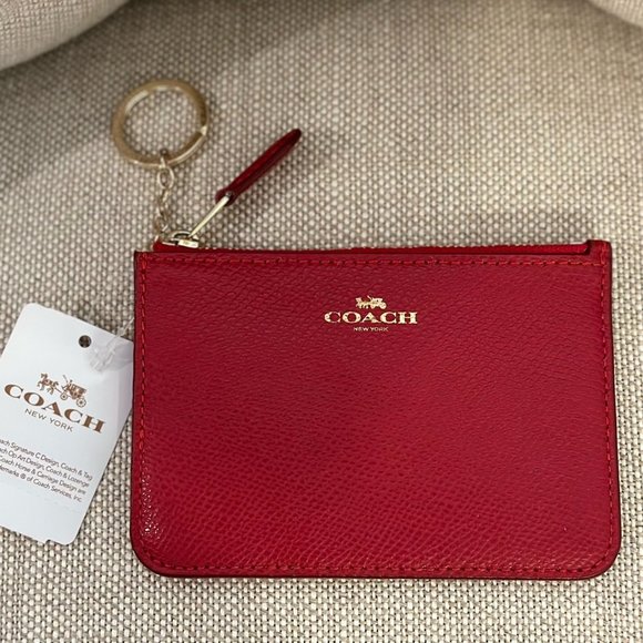 Coach | Accessories | Nwt Coach F6464 Crossgrain Leather Keychain Key ...